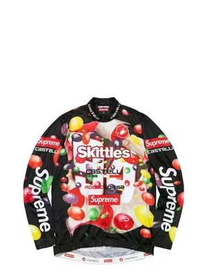Supreme X Skittles X Castelli Long-sleeve Cycling Jersey - Black