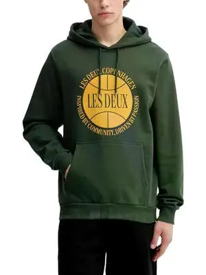 LES DEUX Basketball Graphic Hoodie - Green
