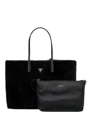 Guess Logo-plaque Tote Bag - Black