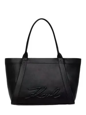 Karl Lagerfeld Embossed-logo Tote Bag - Black