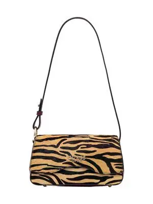 Guess Zebra-print Shoulder Bag - Neutrals