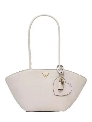 Guess Heart Charm Shoulder Bag - Neutrals
