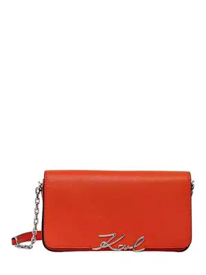 Karl Lagerfeld Logo-plaque Crossbody Bag - Orange