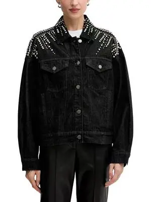 GESTUZ Embellished Denim Trucker Jacket