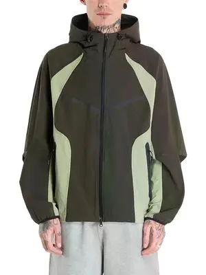 Nike Dri-fit Woven Color-block Windrunner Jacket - Green
