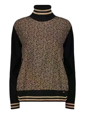 Herno Printed High-neck Sweater - Black
