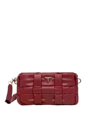 Guess Mini Marion Braided Crossbody Bag - Red