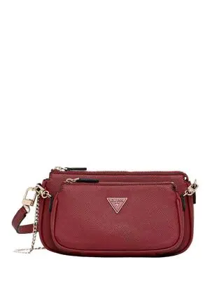 Guess Noelle Chain Satchel Crossbody Bag - Red