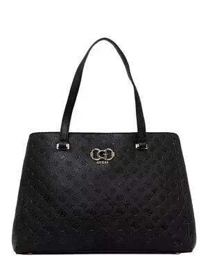 Guess Logo-plaque Tote Bag - Black