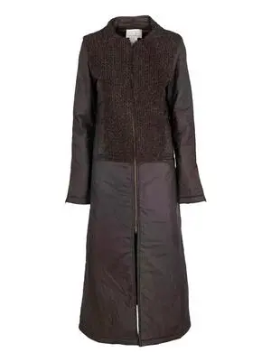 BASILE Long Knitted-Insert Coat