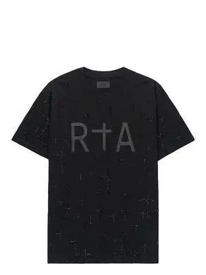 RtA Liam Black Crystal Logo Tee - Black Crystal Rta