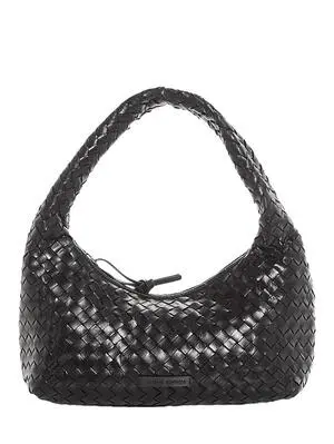 LOEFFLER RANDALL Mercer Woven Leather Shoulder Bag - Black