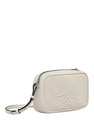 Karl Lagerfeld Embossed-logo Crossbody Bag - Neutrals