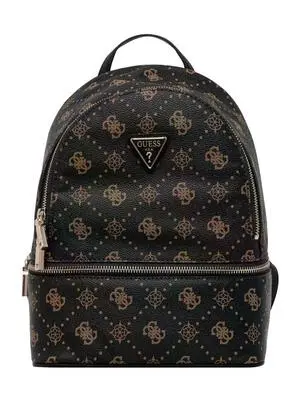Guess 4g Monogram Zip Backpack - Black