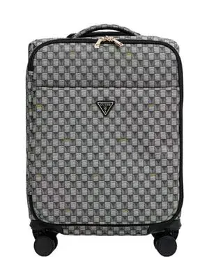 Guess Geometric-patterned Logo Luggage - Grey