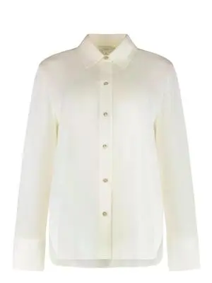 Vince Buttoned Collared Shirt - Neutrals
