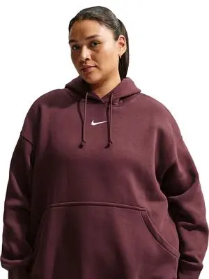 Nike Sportswear Phoenix Fleece Oversized Pullover Hoodie - Red