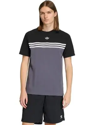 Adidas Chest Stripes Tee - Aurora Onix / Black