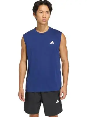 Adidas Sleeveless Performance T-shirt - Dark Blue