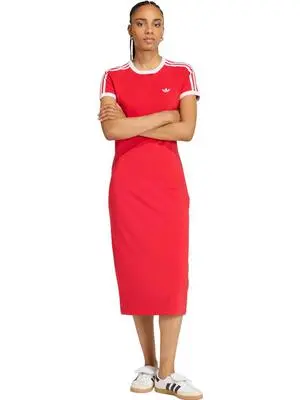 Adidas 3-stripes Slim Dress - Better Scarlet / White