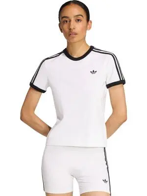 Adidas 3-stripes Slim Tee - White / Black