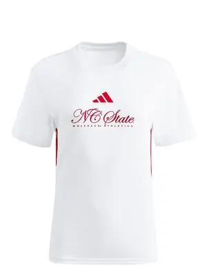 Adidas Nc State Wolfpack Essentials 3-stripes Tee - White / Team Power Red / Ncaa-ncs-7n5