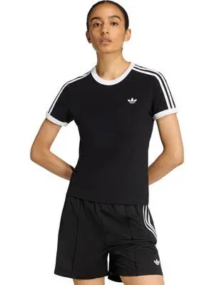 Adidas 3-stripes Slim Tee - Black / White
