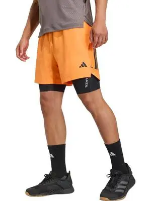 Adidas D4t Power 3-stripes Shorts - Pure Orange