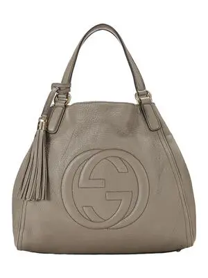 Gucci Leather Soho Convertible Shoulder Bag - Grey