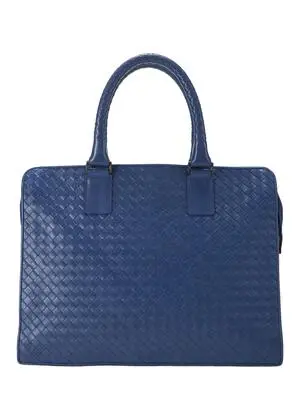 Bottega Veneta Intrecciato Briefcase Blue