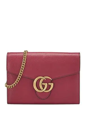 Gucci Gg Marmont Chain Bag - Red