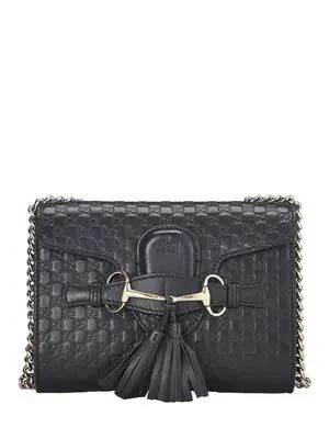 GUCCI Guccissima Leather Emily Chain Crossbody