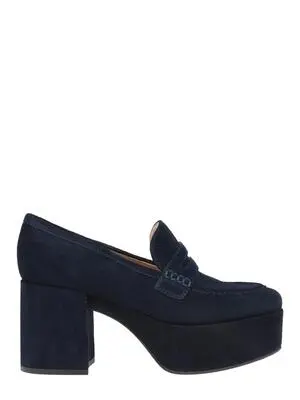 GIANVITO ROSSI Jenna Suede Loafers - Blue - Suede Leather