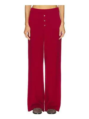 Guest In Residence Cashmere Wide Leg Pants - Red