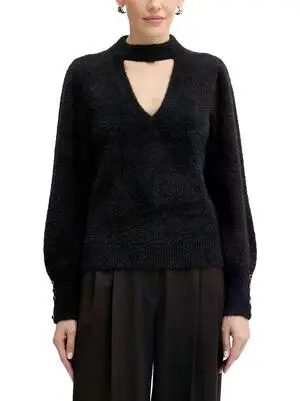 GUESS Cut-Out Fuzzy Sweater
