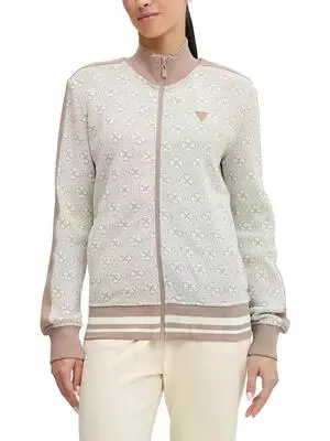 Guess 4g Zip-up Sweater - Neutrals