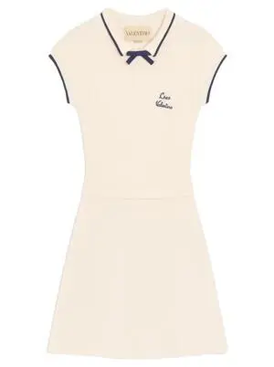Valentino Garavani Knit Mini Dress - Birch/provence Blue/birch