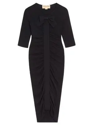 Valentino Garavani Valentino Knitted Short Dress With Bow Detail Black