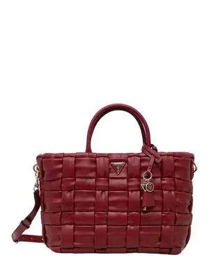 Guess Woven Tote Bag - Red