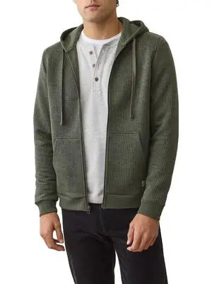 Marine Layer Corbet Quilted Zip-up Hoodie - Olive