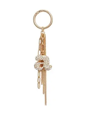 Chelsea28 Pavé Crystal Initial Bag Charm - A- Clear- Gold