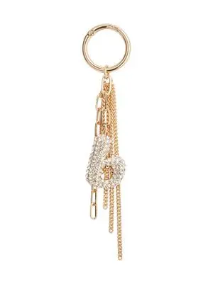 Chelsea28 Pavé Crystal Initial Bag Charm - B- Clear- Gold