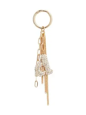 Chelsea28 Pavé Crystal Initial Bag Charm - D- Clear- Gold