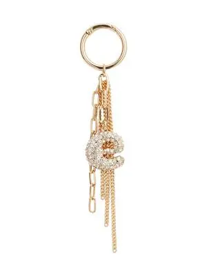 Chelsea28 Pavé Crystal Initial Bag Charm - E- Clear- Gold