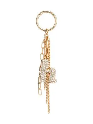 Chelsea28 Pavé Crystal Initial Bag Charm - H- Clear- Gold