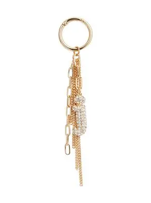 Chelsea28 Pavé Crystal Initial Bag Charm - J- Clear- Gold
