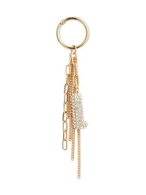 Chelsea28 Pavé Crystal Initial Bag Charm - L- Clear- Gold