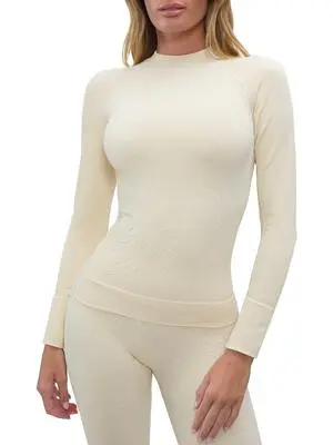 HALFDAYS Johnson Base Layer Top - Oatmilk