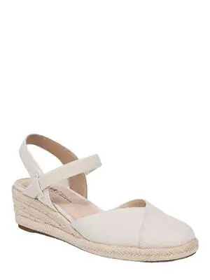 LIFESTRIDE Pilar Slingback Espadrille Wedge Sandal - Bone