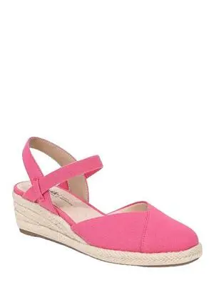 LIFESTRIDE Pilar Slingback Espadrille Wedge Sandal - French Pink